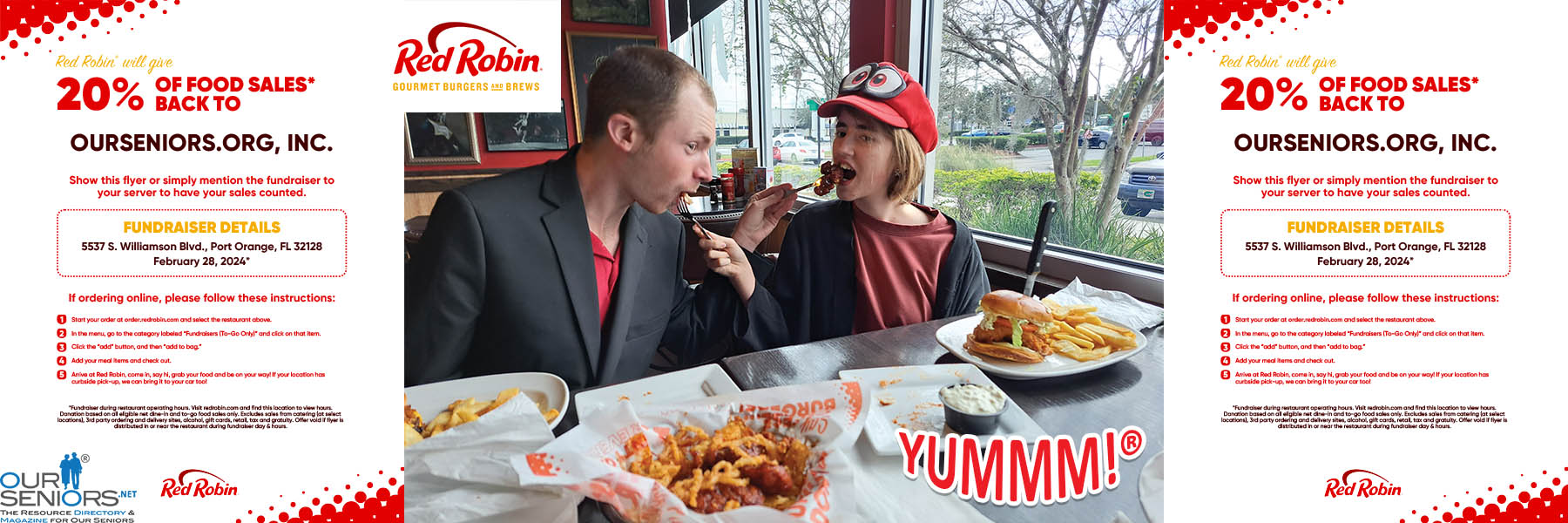 Red Robin February Fundraiser Upcoming Dates - OurSeniors.net